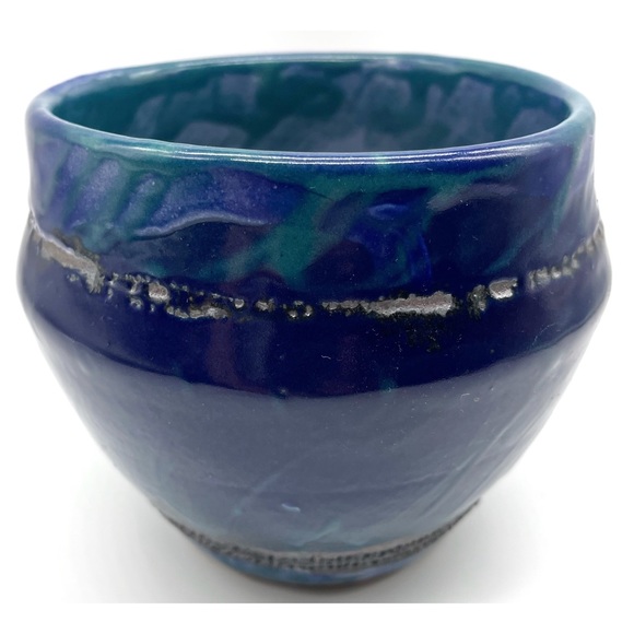 J.L.M | Art | Jlm Planter Studio Art Pottery Drip Glaze Blue Potters ...